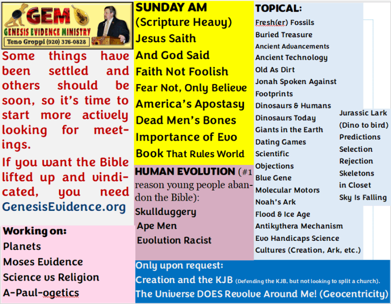 Powerpoint Messages – Genesis Evidence Ministries